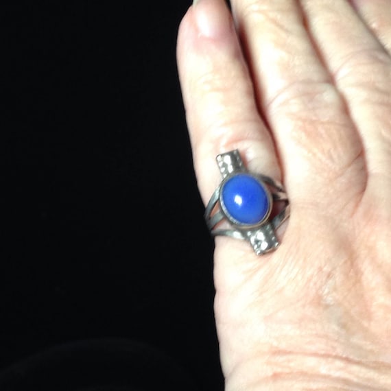 Cobalt Blue Sterling Silver Ring -- Gorgeous! Ethnic … - Gem