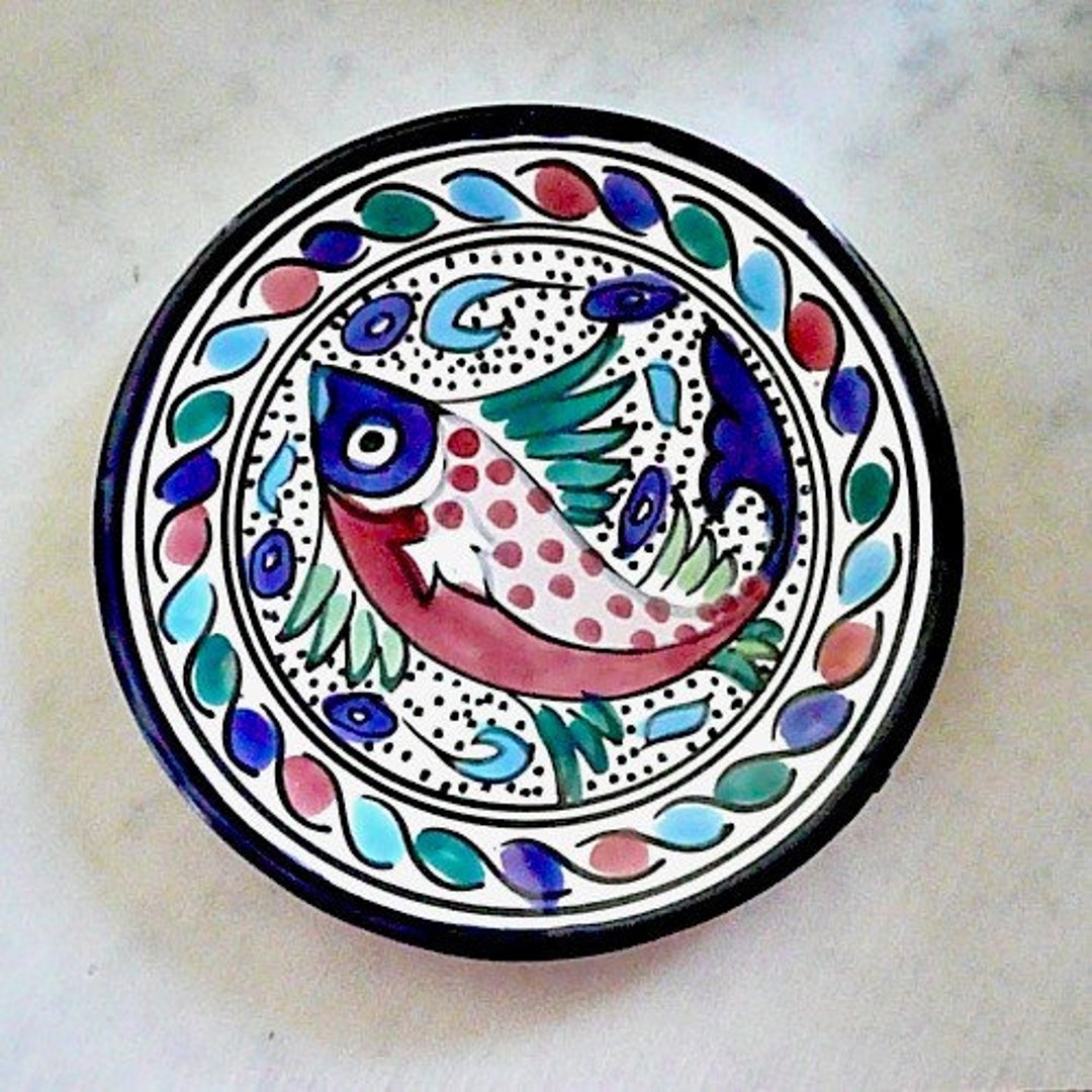 Colorful Fish Plate, Hand Made and Hand Painted - Etsy