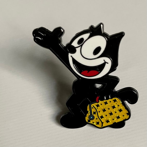 Felix the Cat!! Lustrous Enameled Pin, SO Much Fun! - Gem