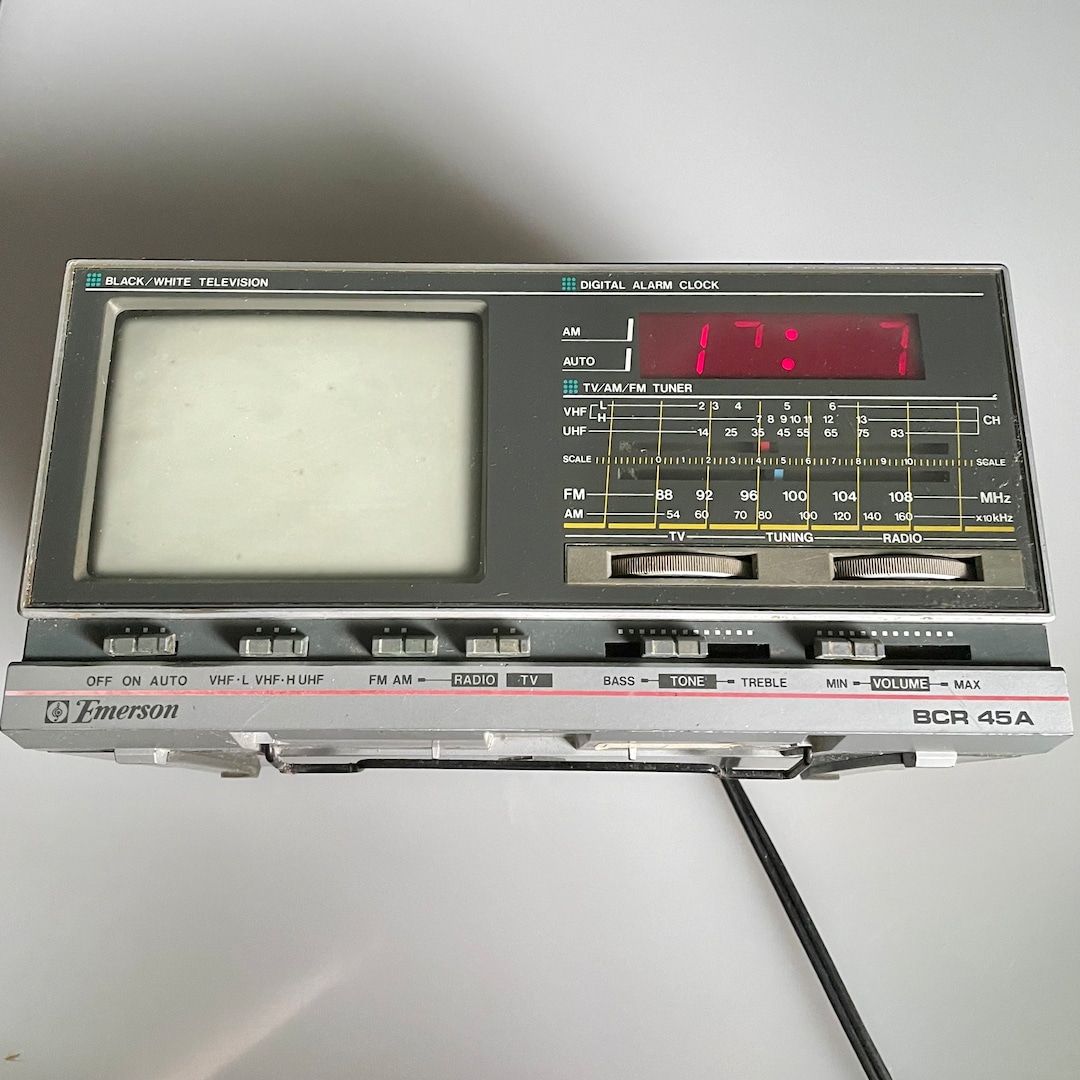 Television, Clock, AM-FM Radio — Vintage Emerson BCR 45A, Great for ...