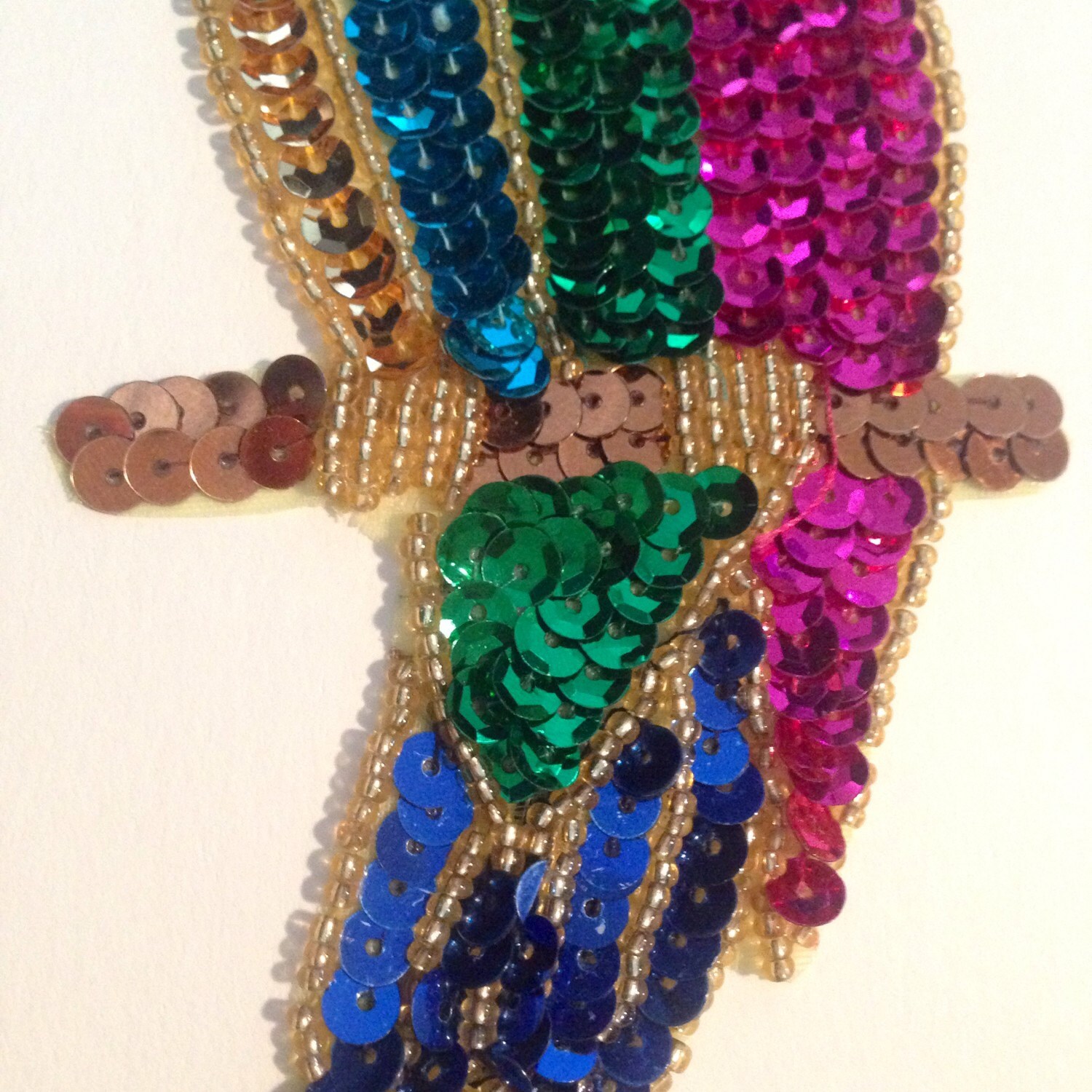 SEQUIN Parrot Applique for Jackets Sweaters Jeans - Etsy