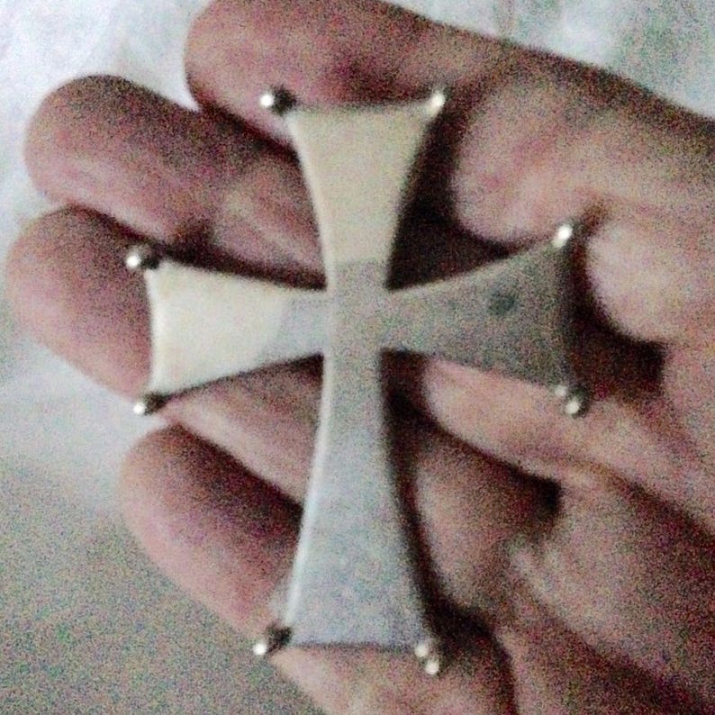 LARGE Solid Sterling Cross Heavy and Gorgeous. Make a | Etsy