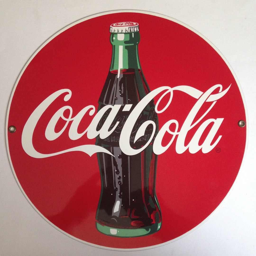 COCA-COLA Sign, Vintage “enamel-on-steel” by Ande Rooney! Perfect for ...