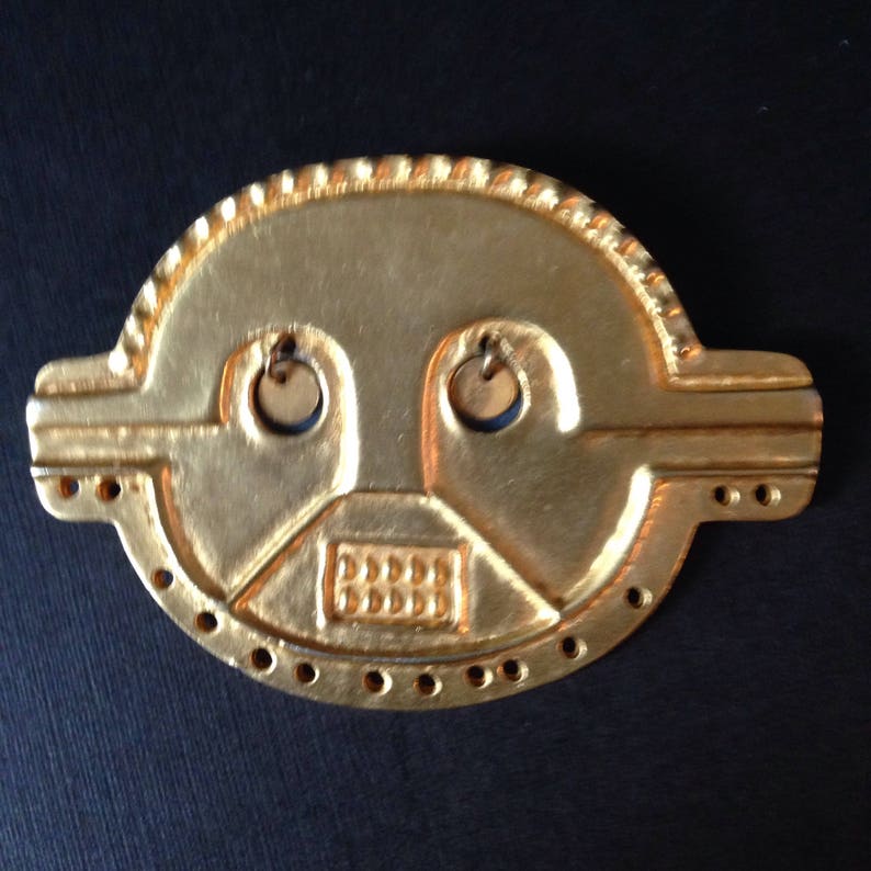 Aztec/incan/spanish Replica Face With Dangling Eyes, Metropolitan ...