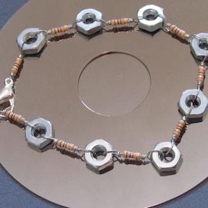 Past to Future Resistors and Hex Nuts Bracelet - Etsy