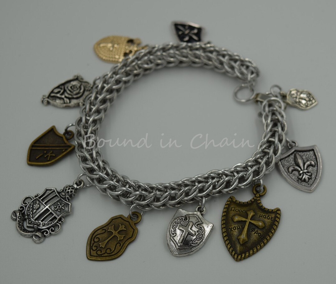 Shield Bracelet - Chainmaille Bracelet - Etsy