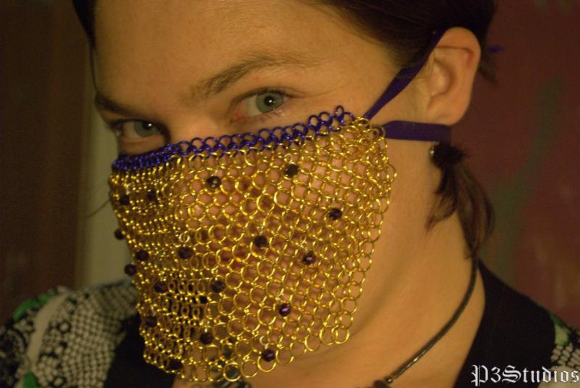 Custom Made Chainmaille Veil With Beads - Etsy