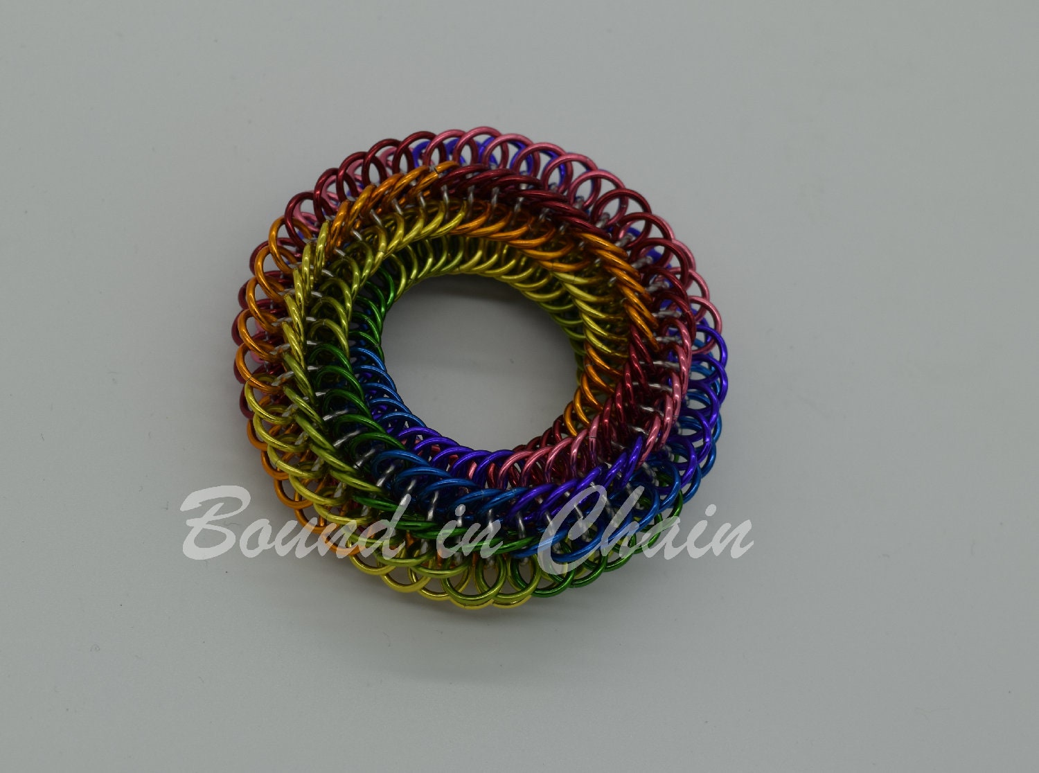 Toys Anxiety Reliever Rainbow Infinity Rose Fidget Toy Chain Maille Toy ...