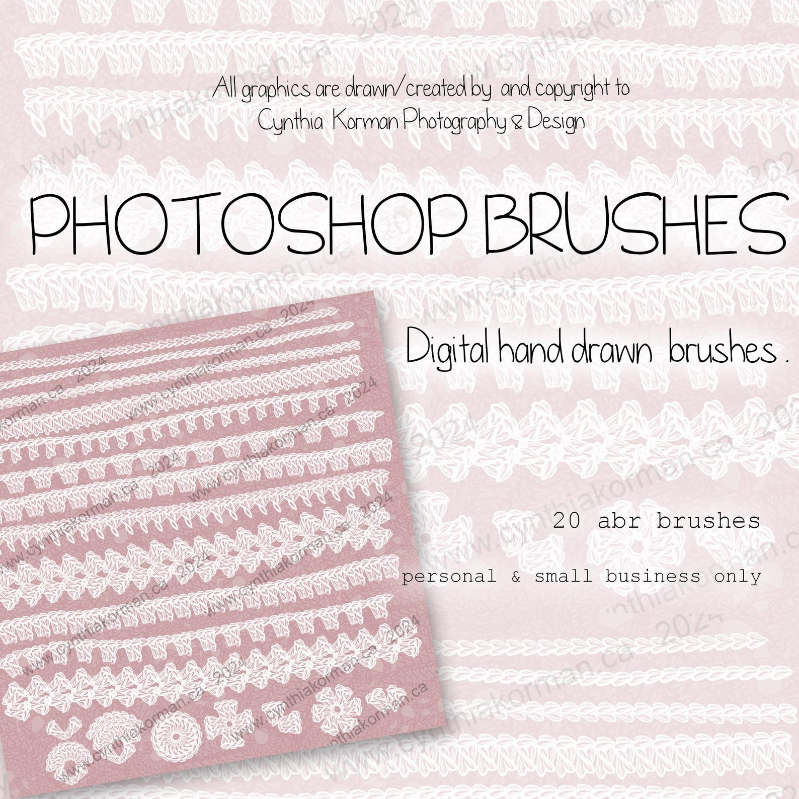 Photoshop Brush Set - Sketchy Crochet Brushes - Etsy