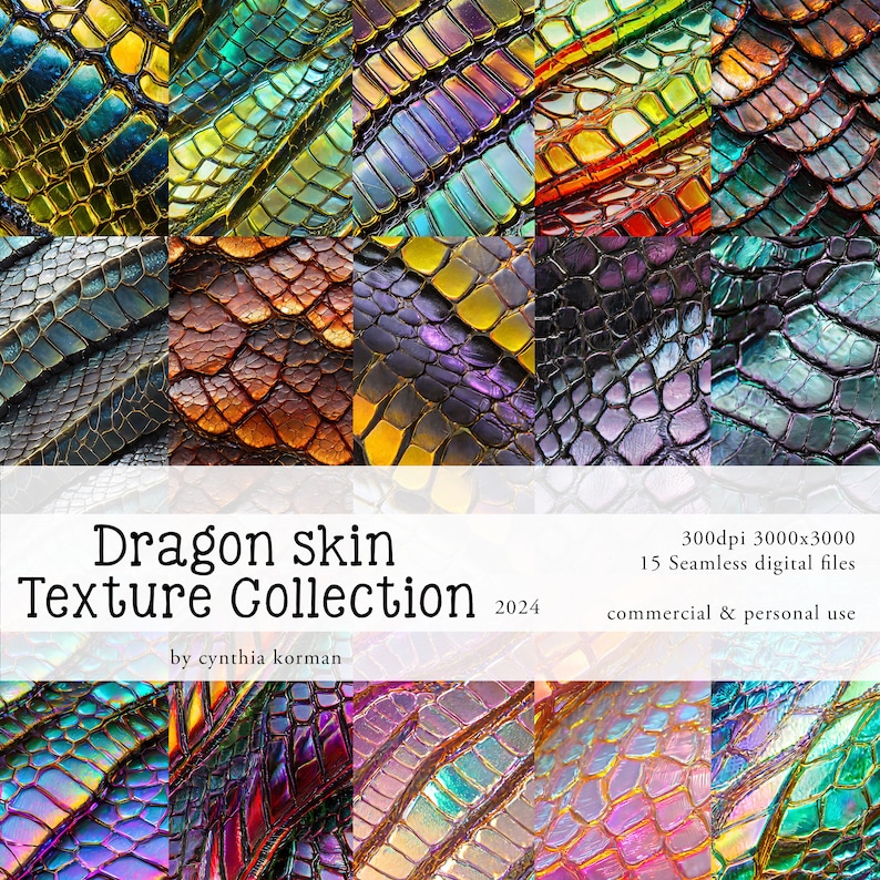 SEAMLESS DIGITAL ART - Dragon Skins - Etsy