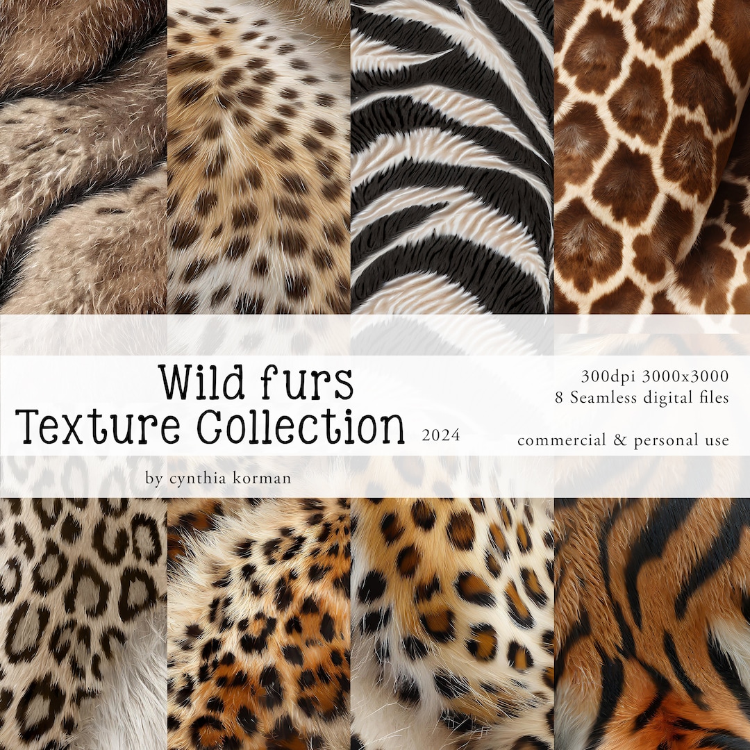 SEAMLESS DIGITAL ART Texture Collections Wild Furs - Etsy