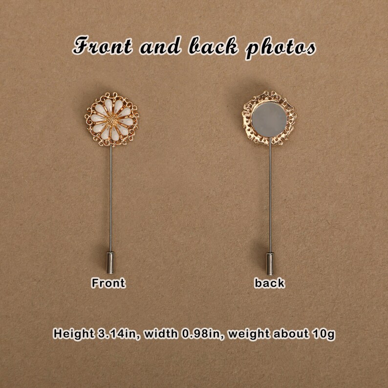 Personalized Brooch, Birth Flower Brooch, Suit Lapel Pin, Flower Stick ...