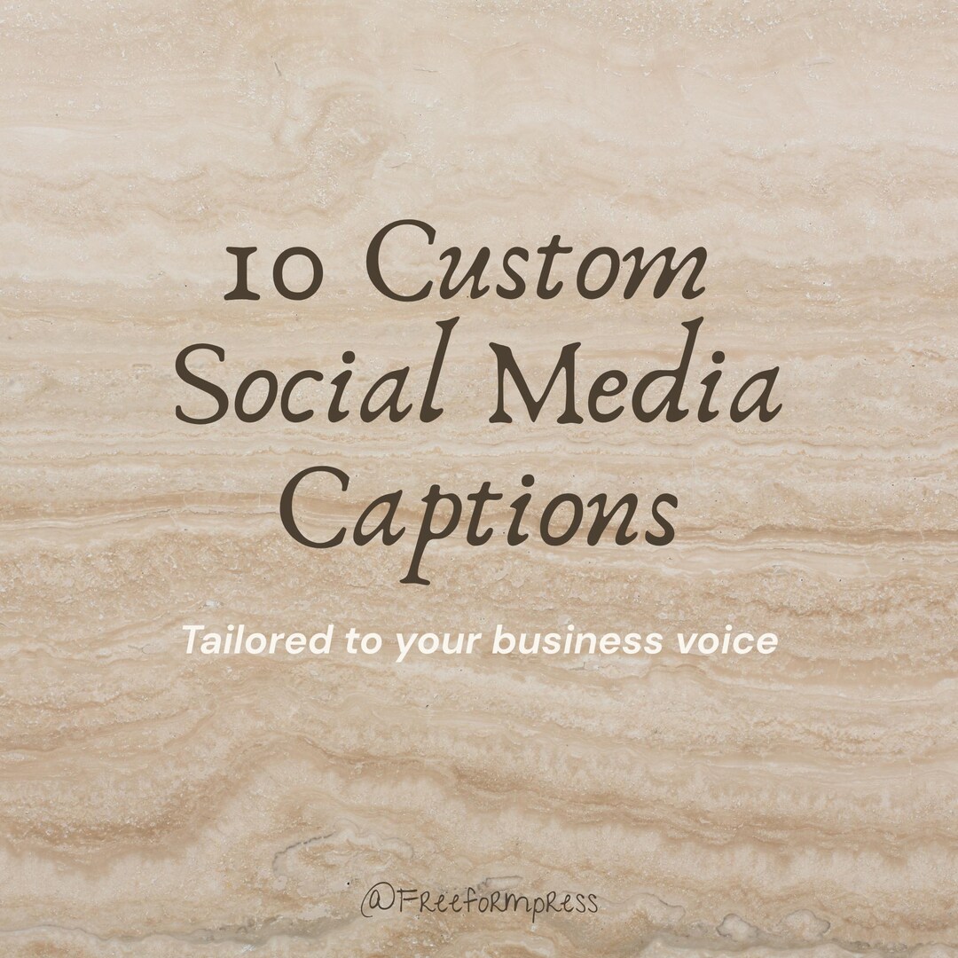 10 Custom Social Media Captions | Instagram or Facebook Post Writing ...