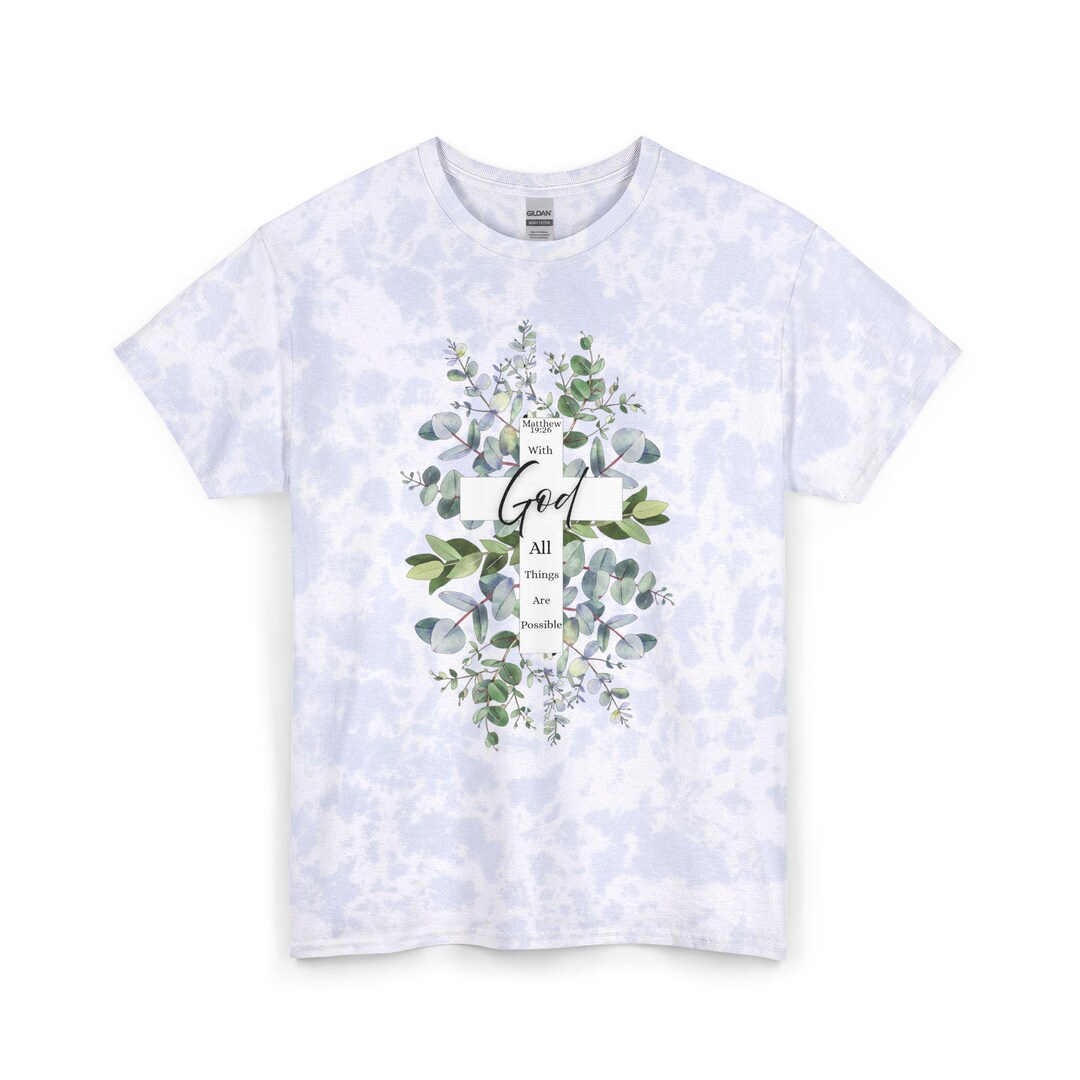 Faith Cross Floral Tee | Navy Tie Dye Christian Shirt - Etsy