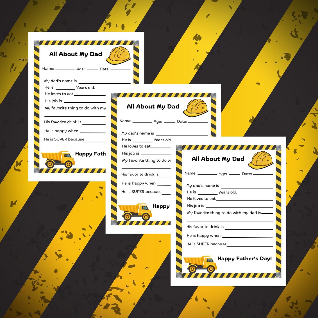 All About Dad. Happy Father's Day. Kid School Activities. Gift for ...