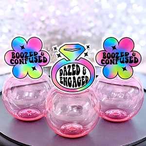 Boozed and Confused Bachelorette Party Plastic Shot Glass, Dazed Ad ...