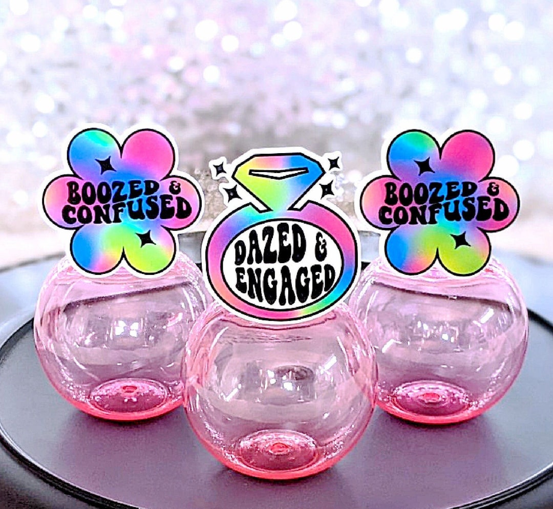 Boozed and Confused Bachelorette Party Plastic Shot Glass, Dazed Ad ...
