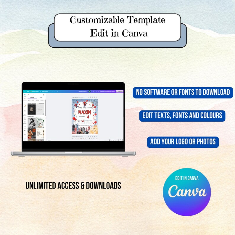 Cosmos Birthday Invitation, Editable Template, Space Party Invitation ...
