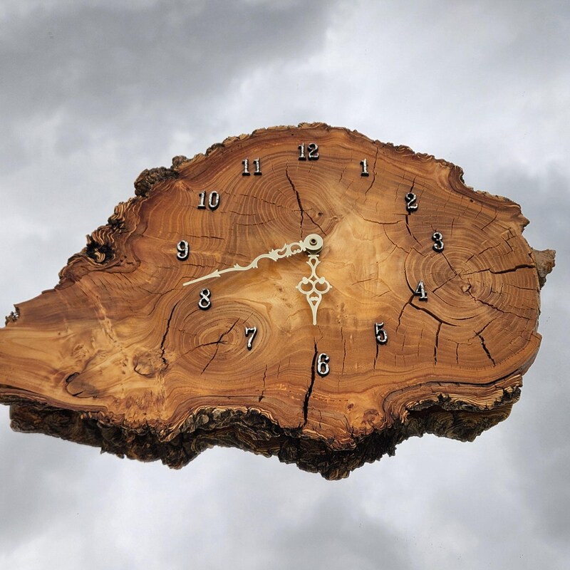 Natural Wood Clock - Etsy