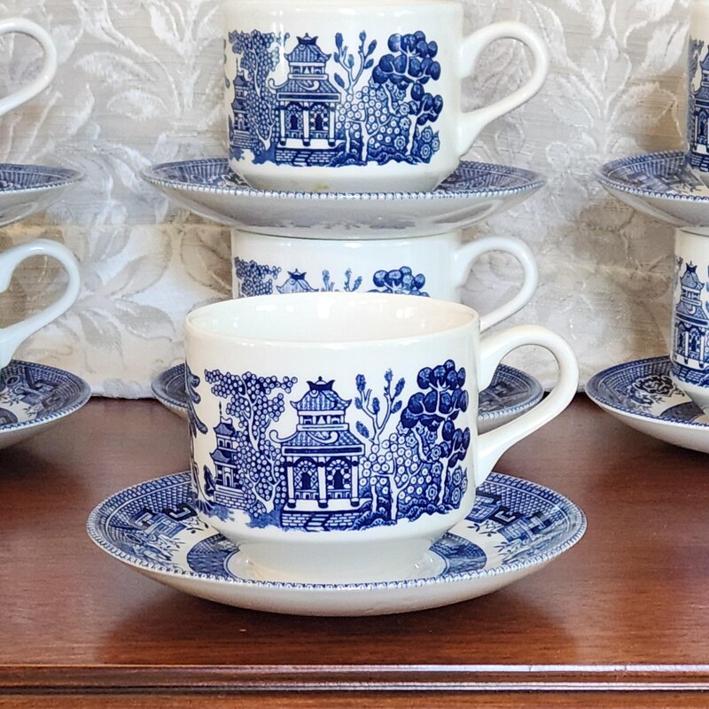 Blue Willow Tea Set - Etsy