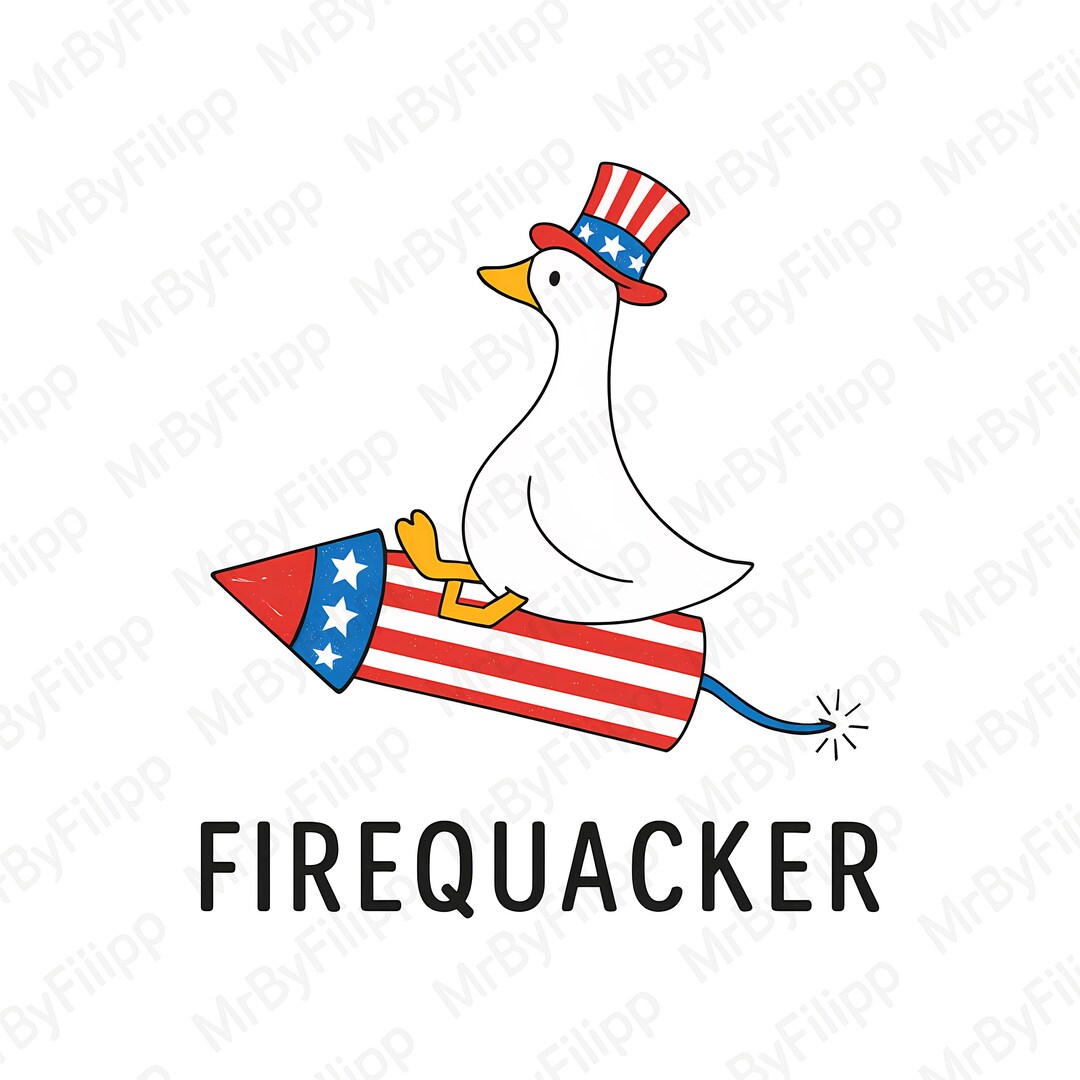 Firequacker Duck PNG, Funny 4th of July Sublimation Design, Patriotic ...