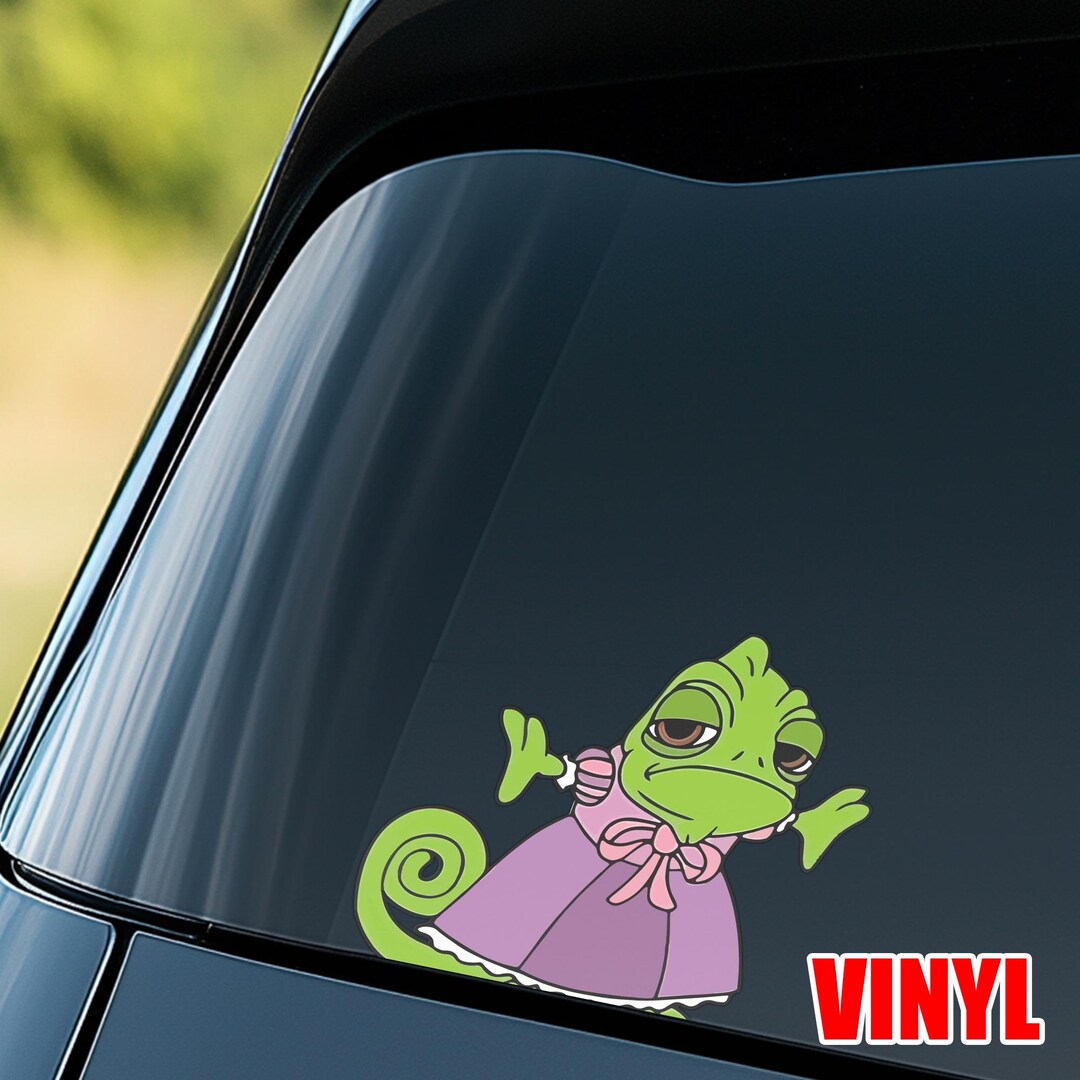 Pascal Rapunzel Peeker Sticker – Rapunzel Peeking Pascal Car & Laptop ...