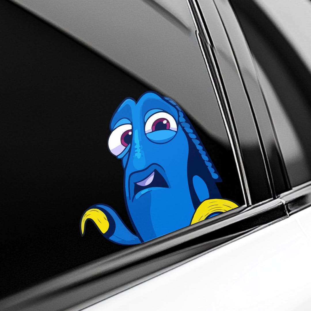 Dory and Nemo Peeker Peeking Car Window Decals - Funny Bear Bumper ...