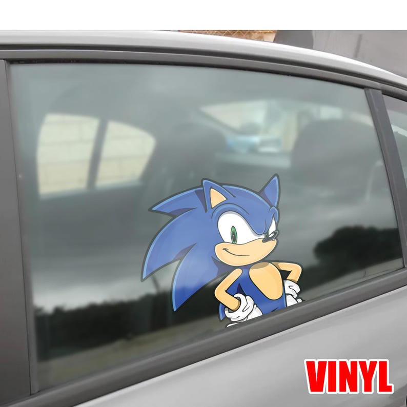 Hedgehog Car Peekers, Angry Shadow Peeker Peeking Car Window Decals ...