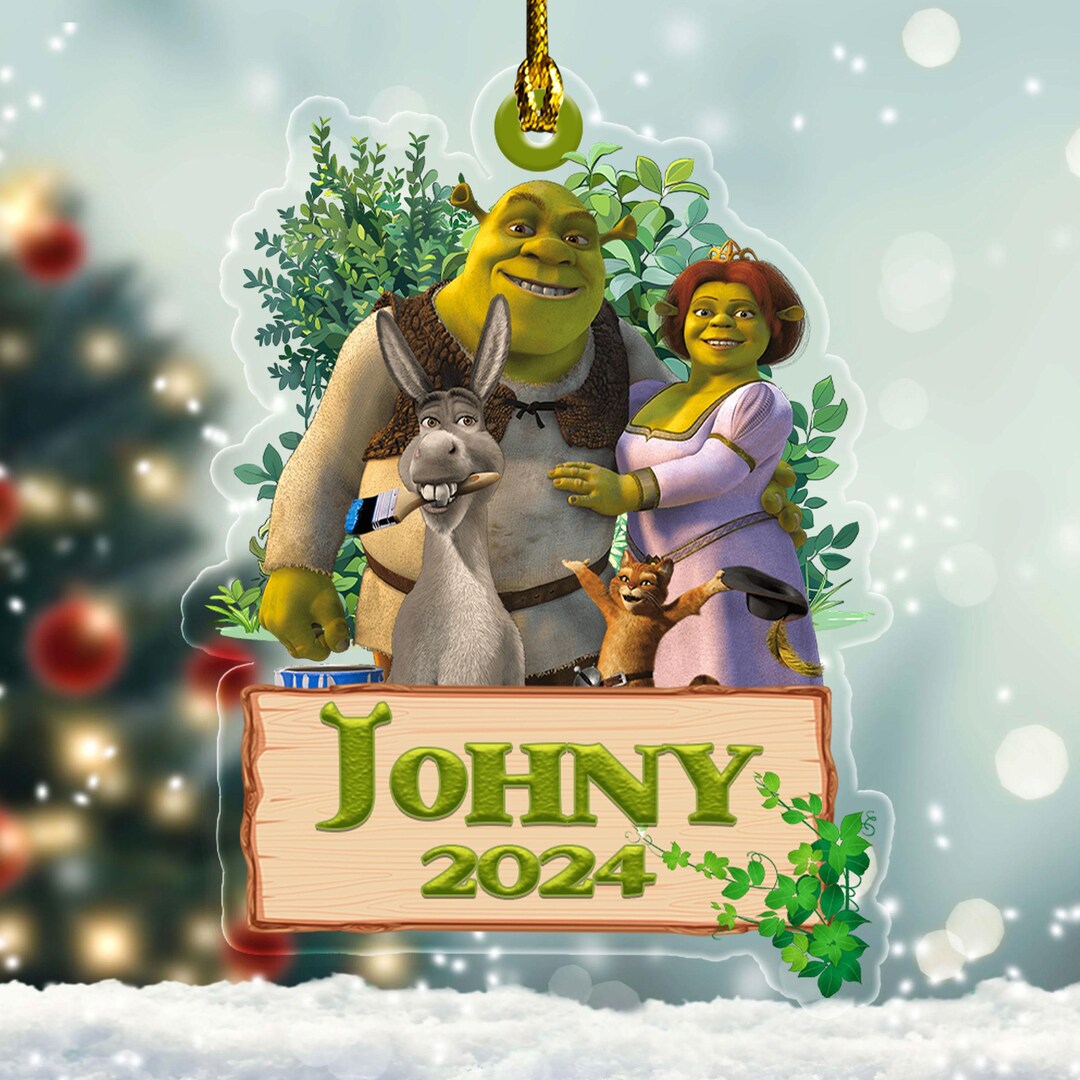 Custom Shrek Christmas Acrylic Ornament, Personalized Funny Shrek ...