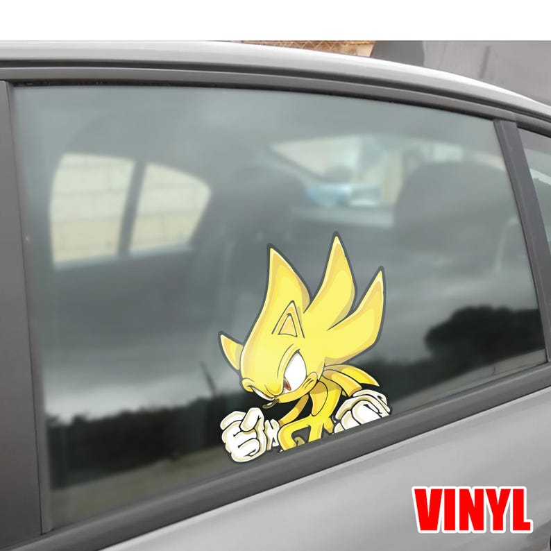 Hedgehog Car Peekers, Angry Shadow Peeker Peeking Car Window Decals ...