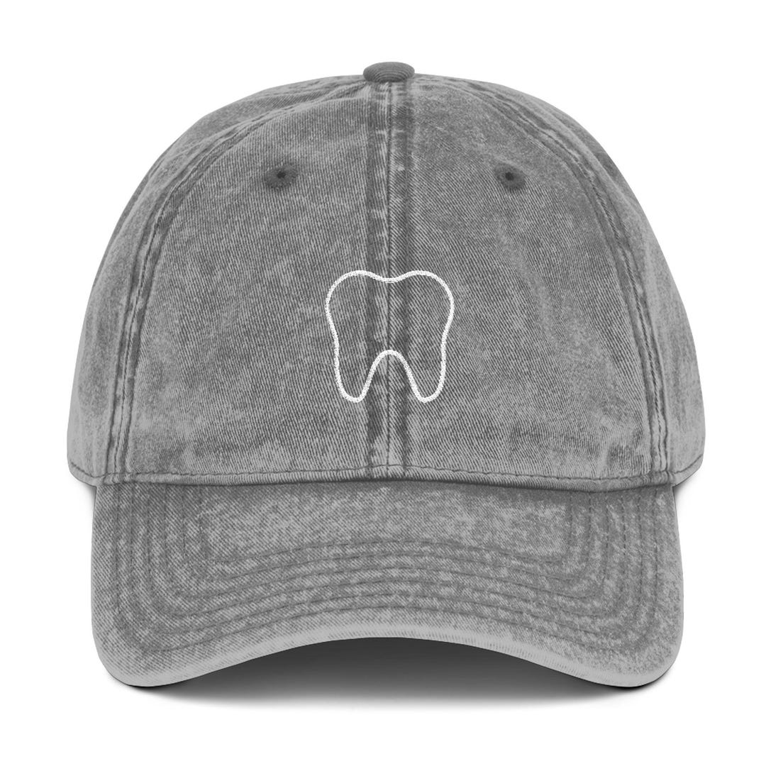 Vintage Tooth Embroidery Cap, Stylish Dental Hat for Professionals, Fun ...