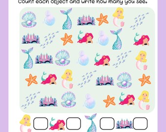 Printable Mermaid I Spy Game - Print for Your Little Mermaid - Etsy