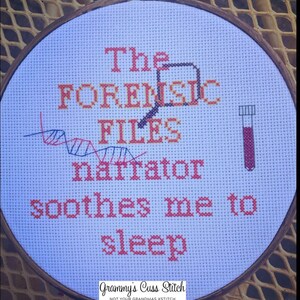 Forensic Files Cross Stitch, True Crime, Documentary Crimes, Snarky ...