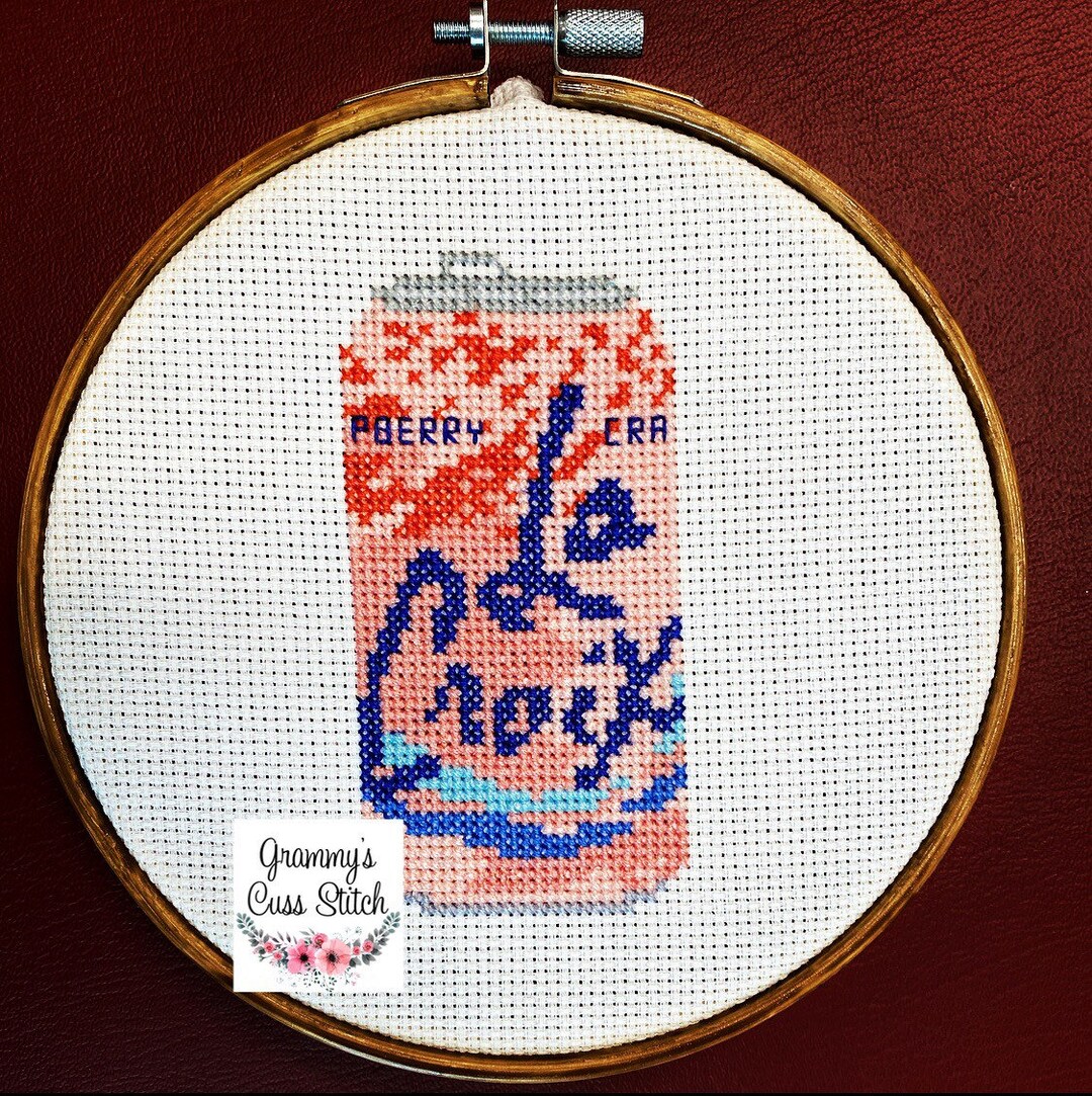 La Croix Can, Cran Raspberry, Modern Cross Stitch, Sparkling Water, Fun ...