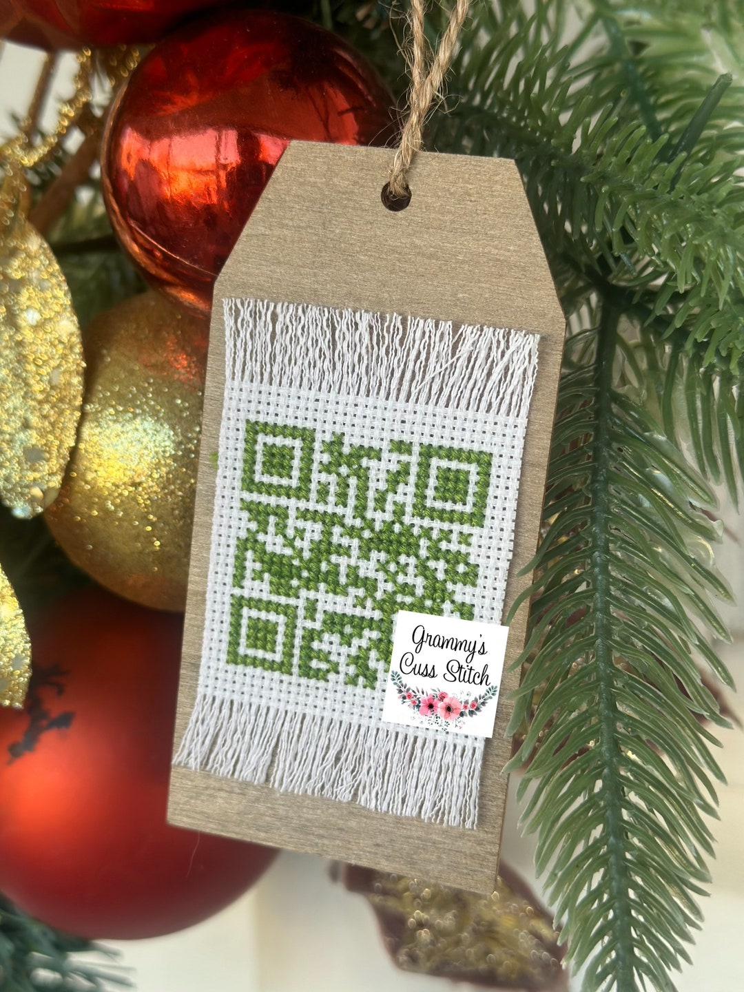 Christmas QR Code, No Peeking Until Christmas, Modern Cross Stitch ...