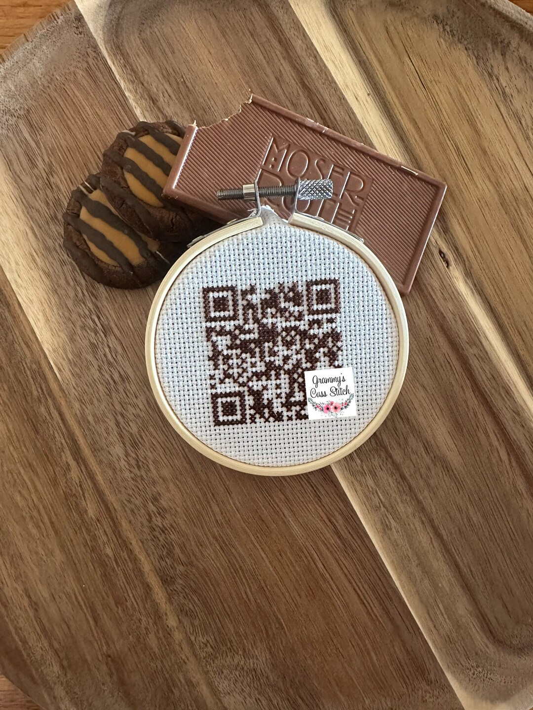 Unique Wall Decor QR Code Gift Chocolate Lovers Tech Cross - Etsy