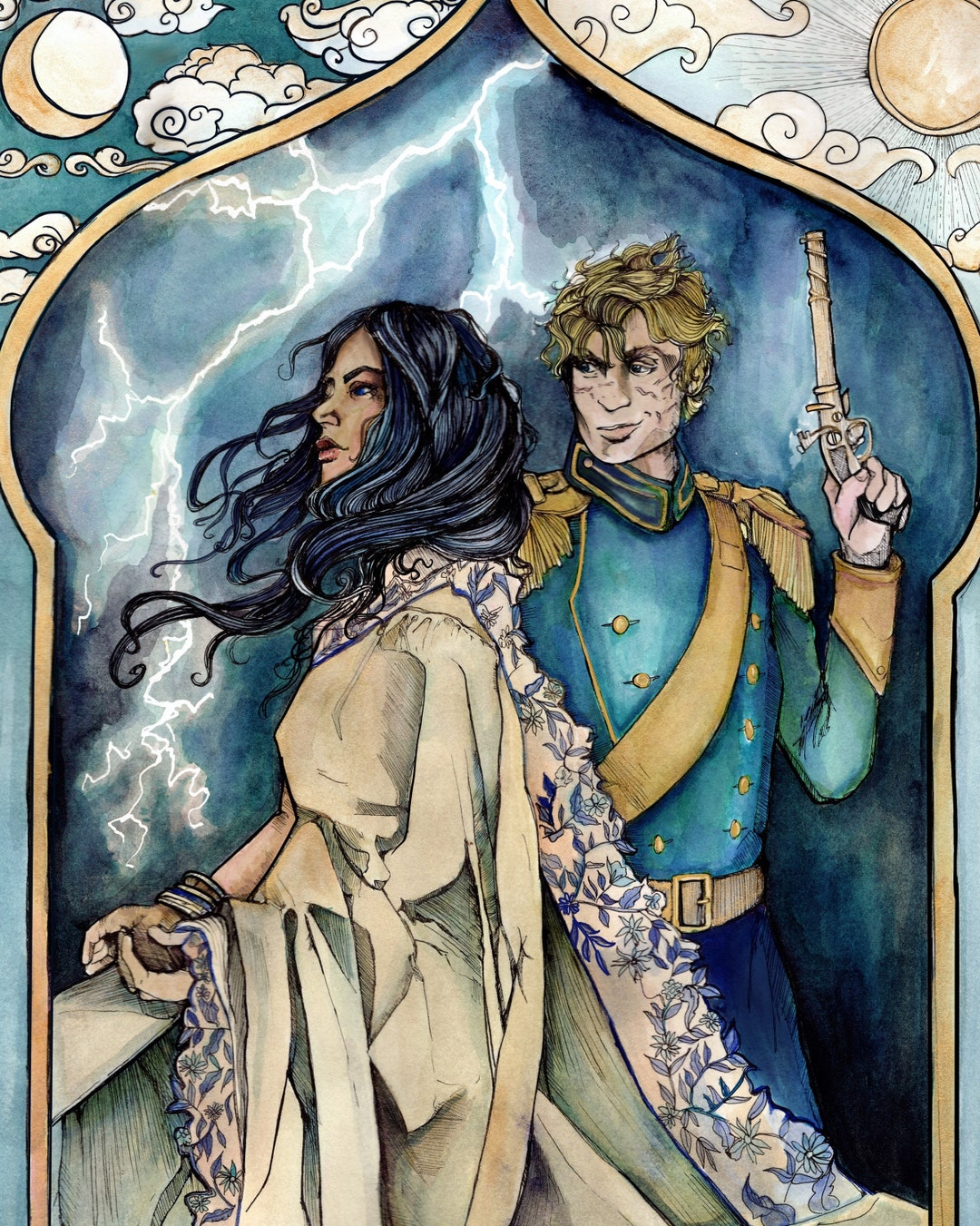 Watercolor Illustration of Zoya and Nikolai From King of Scars/rule of ...