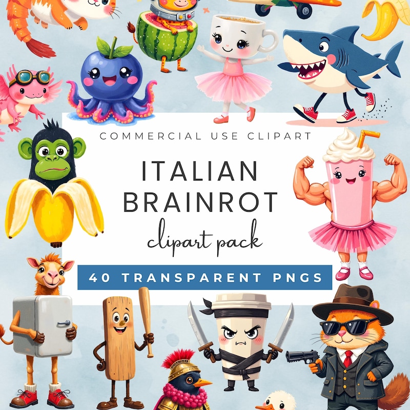 Brainrot plantilla papercraft - Etsy México