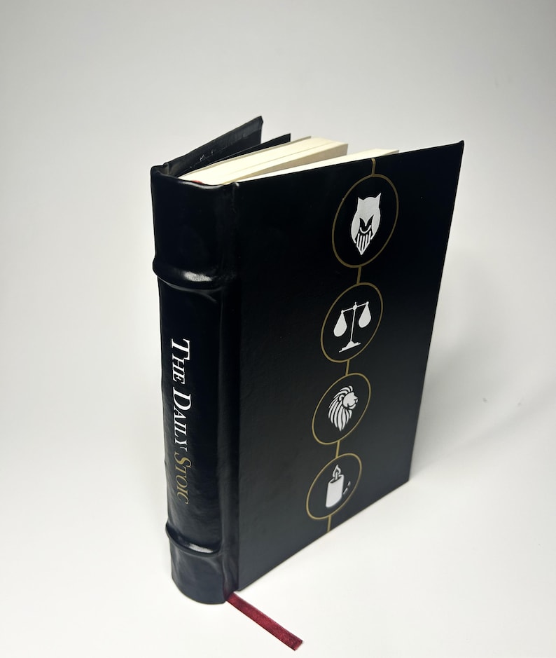 The Daily Stoic | Real Leather-bound Book | Handcrafted Gift for ...