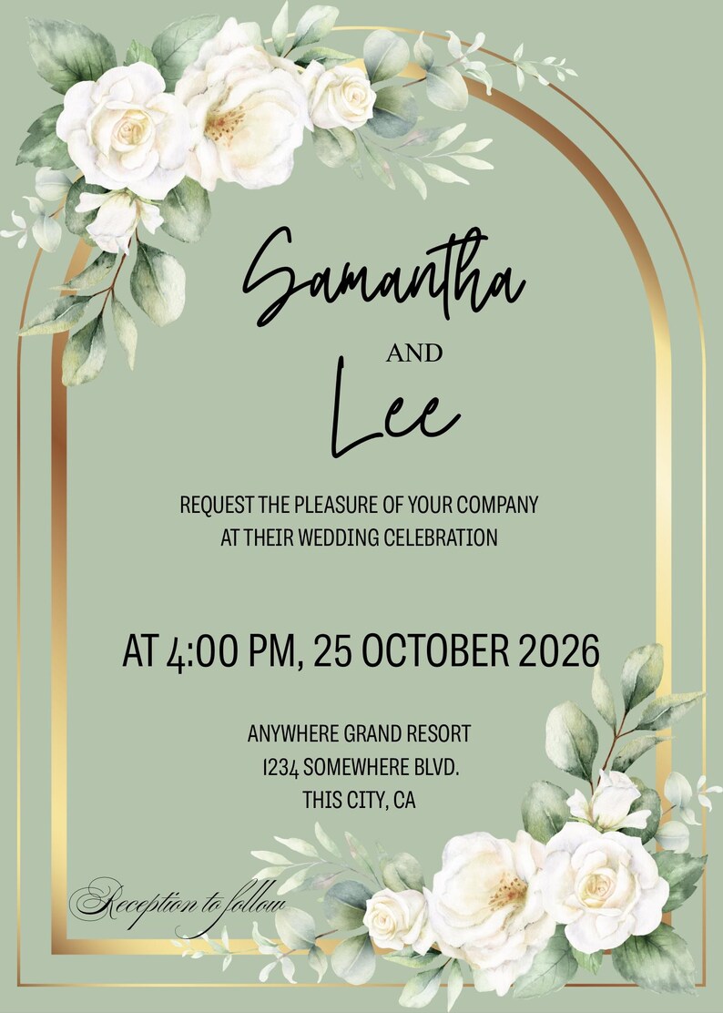 PERSONALIZED WEDDING INVITATION - Etsy