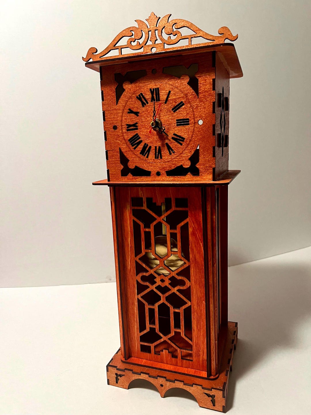 Laser Cut Grandfather / Mantle / Table Top Quartz Clock - Etsy
