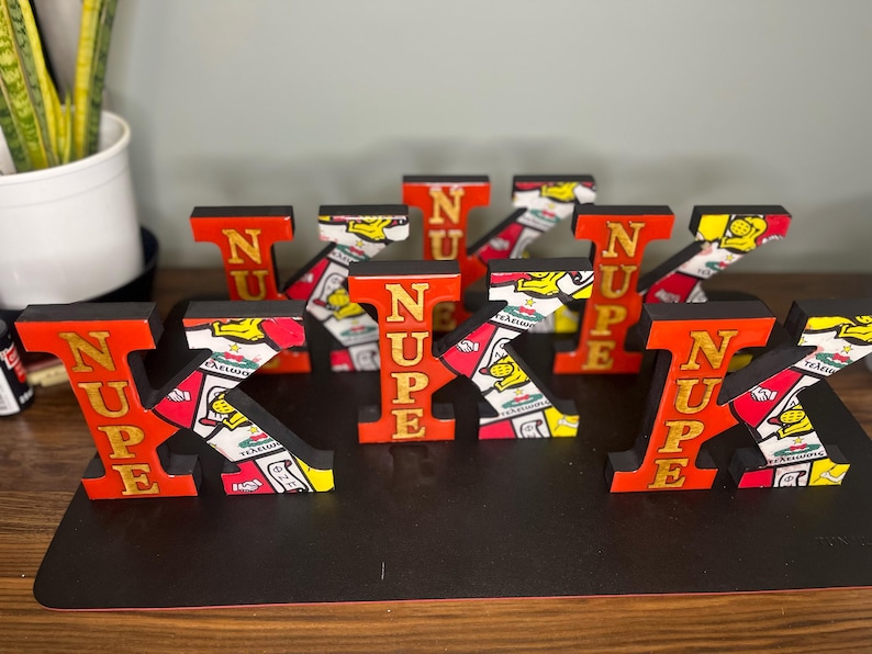 6” Wooden Letter “K” – Kappa Alpha Psi® | NUPE Decor | Resin Finish ...