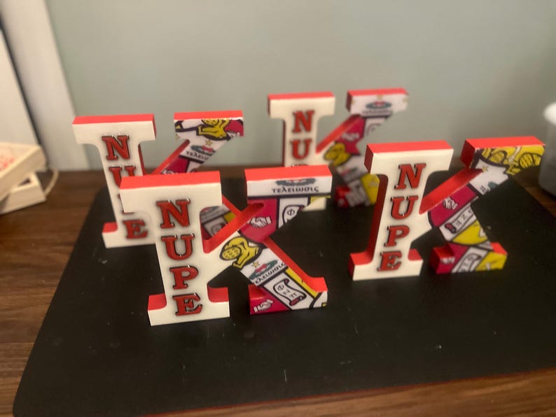 6” Wooden Letter “K” – Kappa Alpha Psi® | NUPE Decor | Resin Finish ...