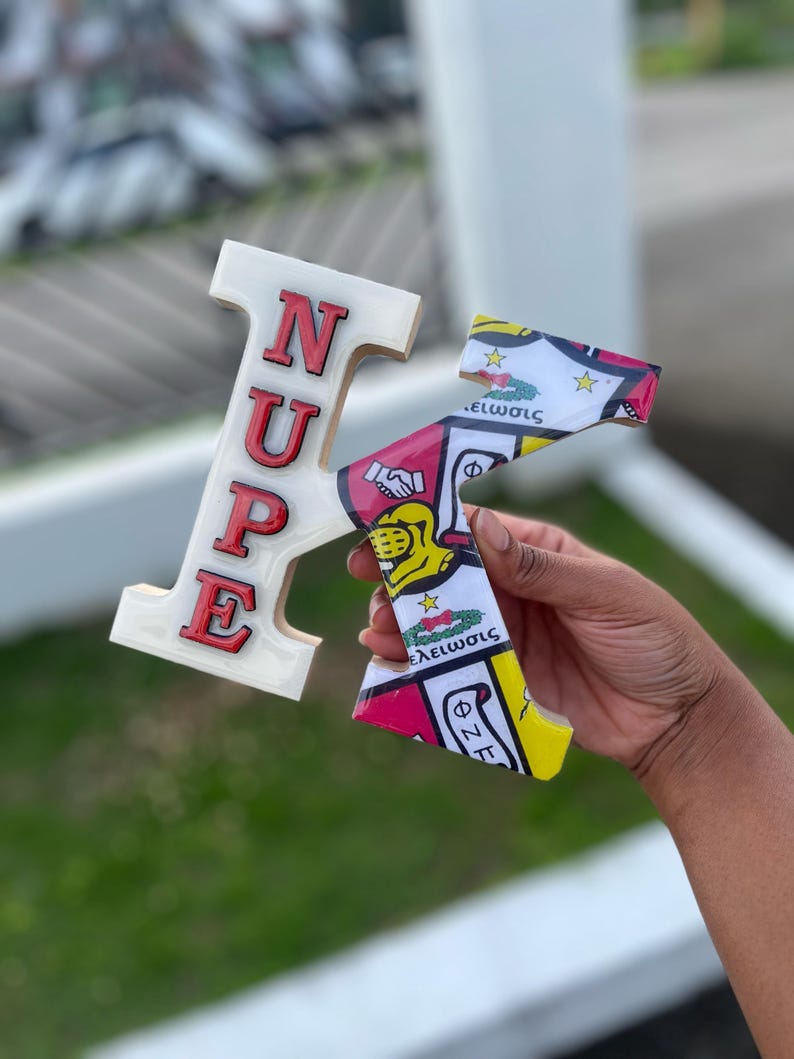 6” Wooden Letter “K” – Kappa Alpha Psi® | NUPE Decor | Resin Finish ...