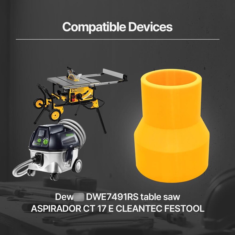 Dust Collection Vacuum Adaptor for Dewalt DWE7491RS Table Saw - Etsy