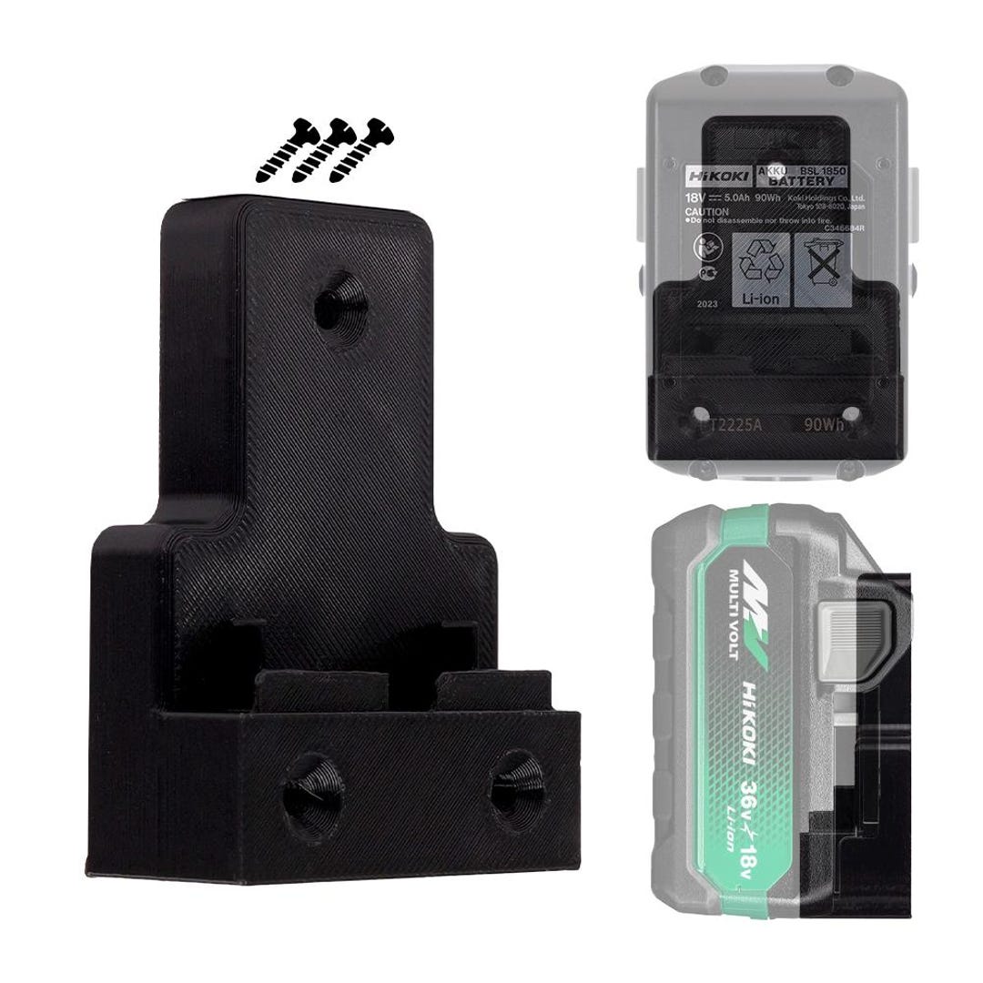 Hikoki/hitachi Battery Holder – Holds 18V & 36V Batteries, Wall-mounted ...