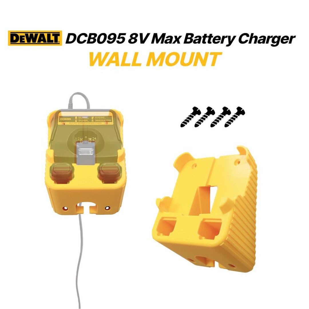 DCB095 8V Battery Charger Wall Mount for Dewalt | Space-saving Storage ...