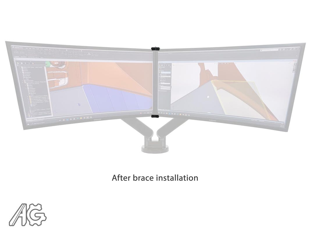 Dual Samsung C27f398fwn Monitors Stabilizer Bracket for Leveling ...