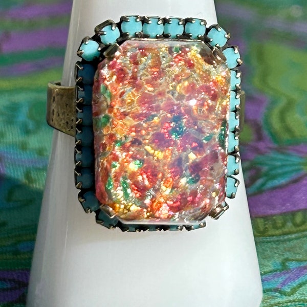 Glass Opal Ring - Etsy