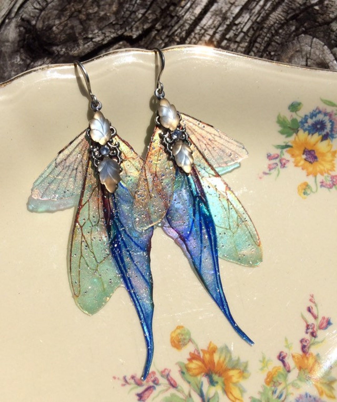 Handmade Fairy Wing Frosted Ice Magical Enchanted Fae Pixie Butterfly ...